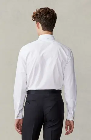 THE BLACK TUX Slim Stretch Cotton Dress Shirt