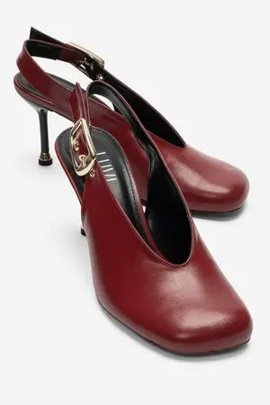 PROLOGUE SHOES Flaris Slingback Stiletto Pump Red