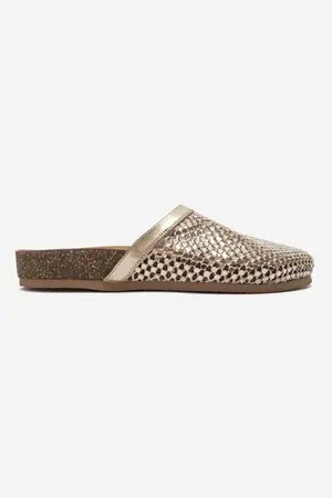 PROLOGUE SHOES Montera Embellished Mule - Gold