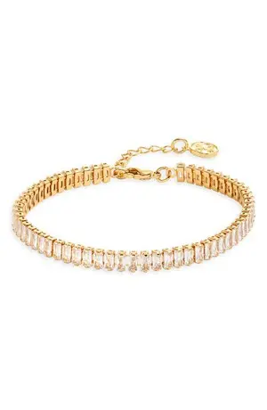 CHILD OF WILD Sloane Baguette Cubic Zirconia Tennis Bracelet - Gold