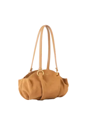 ESTHERA 0707 Suede Shoulder Bag