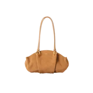ESTHERA 0707 Suede Shoulder Bag - Light Brown