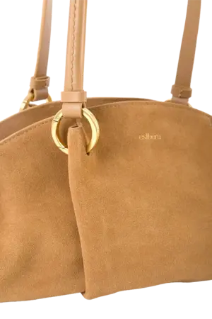 ESTHERA 0707 Suede Shoulder Bag