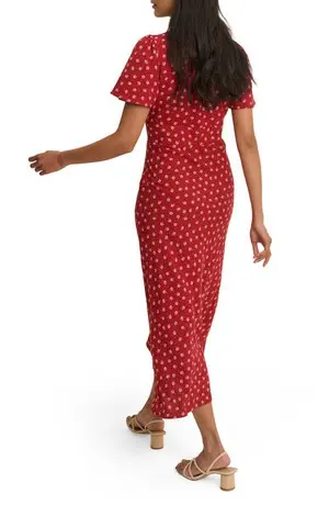 NOBODY'S CHILD Faith Flutter Sleeve Midi Dress