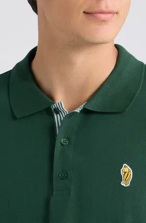ROWING BLAZERS Pooh Hudson Long Sleeve Cotton Piqué Polo
