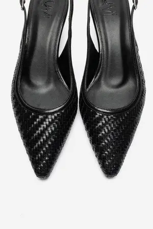 PROLOGUE SHOES Fendrix Kitten Heel Slingback Pump