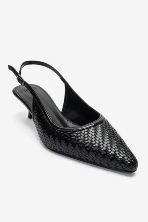 PROLOGUE SHOES Fendrix Kitten Heel Slingback Pump