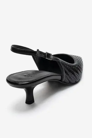 PROLOGUE SHOES Fendrix Kitten Heel Slingback Pump