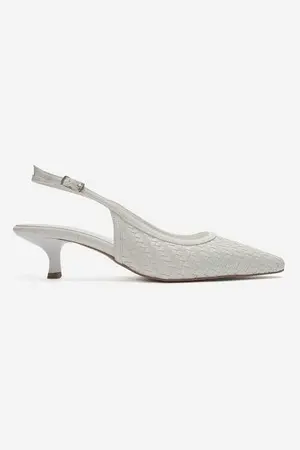 PROLOGUE SHOES Fendrix Kitten Heel Slingback Pump