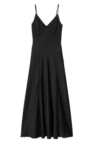 ALLSAINTS Irina Satin Maxi Slipdress - Black