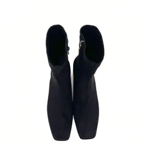 AMIE RAFA Massi Square-toe Sock Boot - Black