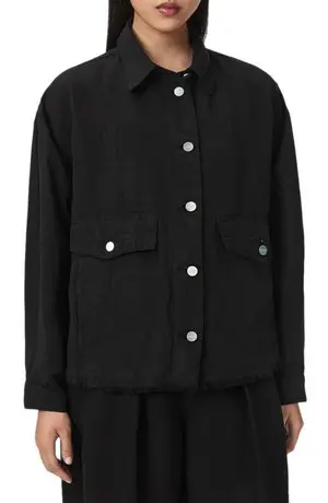 ALLSAINTS Hettie Linen Blend Shacket