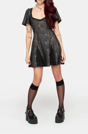 DISTURBIA Lili Godet Mini Dress - Grey