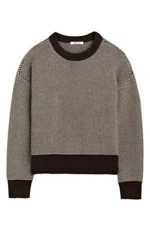 Madewell Textured Stitch Crewneck Sweater In 100% Cotton