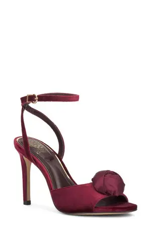 Vince Camuto Aisven Rosette Ankle Strap Sandal Rich Petit