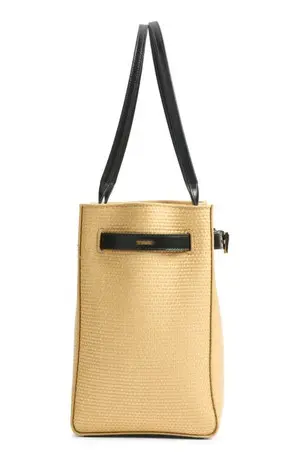 TOM FORD Audrey Medium Raffia & Leather Tote