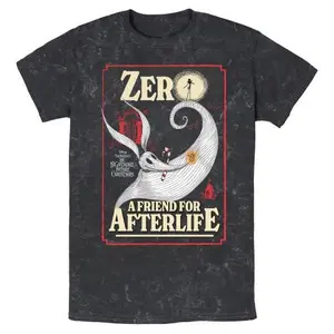 THE NIGHTMARE BEFORE CHRISTMAS A Friend For Life Zero Poster T Shirt - Black