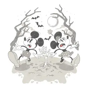 MICKEY & FRIENDS Distressed Zombie Adventure T Shirt