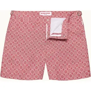 Orlebar Brown Bulldog Exclusive-print Mid-length Swim Shorts - Dark Ruby