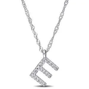 JULIANNA B. 14k White Gold Diamond Initial "a" Pendant Necklace - E