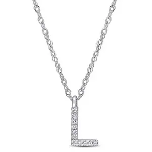 JULIANNA B. 14k White Gold Diamond Initial "a" Pendant Necklace - L