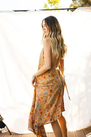 SUN CHILD Classic Silk Dress Polynesia