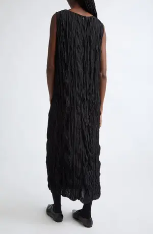 MERUERT TOLEGEN Broomstick Pleat Georgette Column Dress