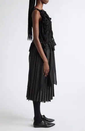 MERUERT TOLEGEN Pleated Georgette Tank