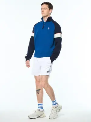 SERGIO TACCHINI Tricolore Quater-zip Sweater