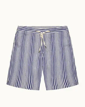 Orlebar Brown Dane Drawcord Swim Shorts - Blue/white