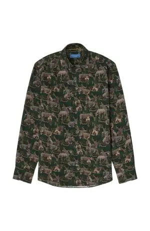 Robert Talbott Reynolds Printed Ca-moo-flage Shirt