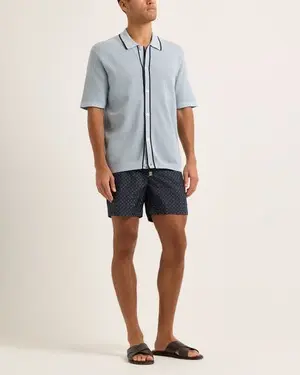 Orlebar Brown Roddy Relaxed-fit Shirt - Light Sky Pool/night Iris
