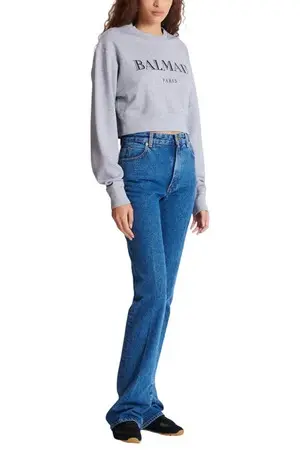 Balmain Printed Crew-neck Sweatshirt