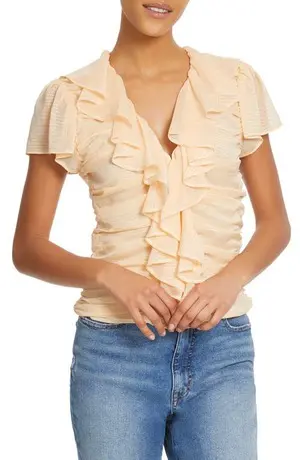 Sam Edelman Dorothy Ruffle Ruched Shirt