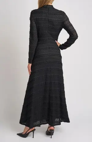 Ted Baker London Thea Ruffle Mock Neck Maxi Dress