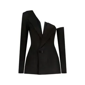 UCHÈ Uè Asymmetrical Suede Jacket