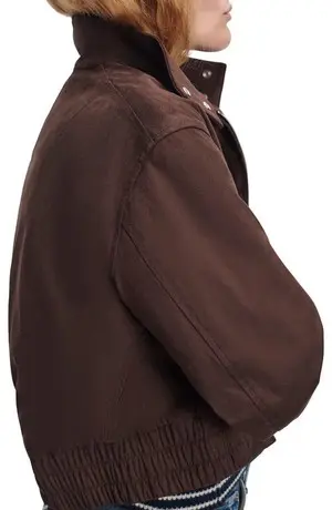 Rag & Bone Eliza Faux Suede Bomber Jacket