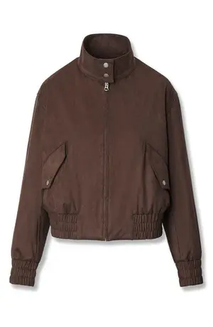 Rag & Bone Eliza Faux Suede Bomber Jacket