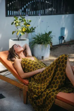 SUN CHILD Classic Silk Dress