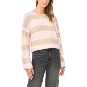 Vince Camuto Striped Crewneck Sweater