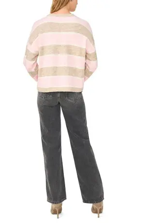 Vince Camuto Striped Crewneck Sweater