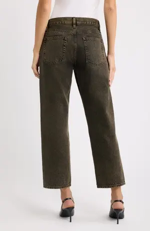 FRAME The Hang High Waist Straight Leg Jeans