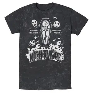 THE NIGHTMARE BEFORE CHRISTMAS Ruler Of The Night Master Of Fright T Shirt - Black