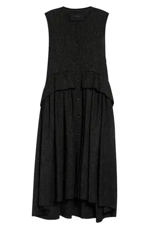 MERUERT TOLEGEN Ruffle Smock Midi Dress