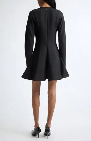 Stella McCartney Long Sleeve Stretch Minidress - Black