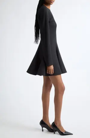 Stella McCartney Long Sleeve Stretch Minidress - Black