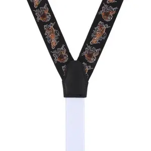 Trafalgar Bengali Crouching Tiger Silk Novelty Button End Suspenders