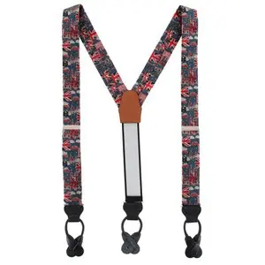 Trafalgar Kensinton Classic Silk Novelty Button End Suspenders
