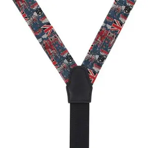 Trafalgar Kensinton Classic Silk Novelty Button End Suspenders
