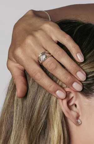 RIZEN JEWELRY Solace Tear Statement Ring